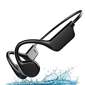 goargin Bone Conduction Open-Ear Bluetooth5.3 Sport Headphones IPX8 Waterproof Swimming Wireless Earphones with Mic - MP3 Play Built-in 32G Memory Suitable for Swimming Surfing Cycling Skiing Running
