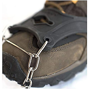 Hillsound FreeSteps6 Crampon, Ice Cleat All-Purpose Traction System for Packed Snow & Ice Conditions, Black, X-Large