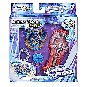 BEYBLADE Burst Surge Speedstorm Spark Power Set - Battle Game Set with Sparking Launcher and Right-Spin Battling Top Toy, Red