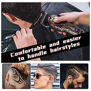 Hair Clippers Cordless Hair Trimmer for Men Barber Clippers with T-Blade Beard Trimmer 6 Guide Combs Fast-Charge, Haircut Machine for Barbers Family