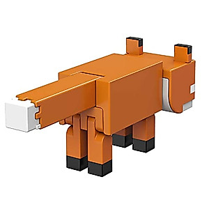 Mattel Minecraft Fox Action Figure, 3.25-in, with 1 Build-a-Portal Piece & 1 Accessory, Building Toy Inspired by Video Game, Collectible Gift for Fans & Kids Ages 6 Years & Older