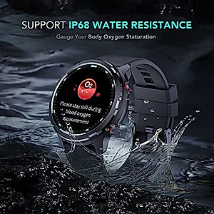 SKG V9C Smart Watch for Men Women, Smartwatch with GPS for Android & iPhone, Fitness Tracker with Heart Rate, SpO2, Sleep Monitor, IP68 Waterproof, Multi-Sports, Dials, Outdoor Compass, Ideal Gift