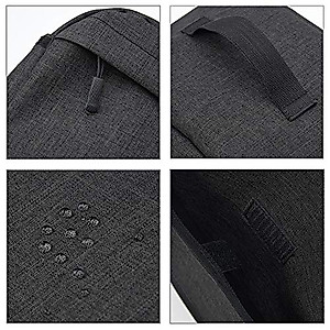 VOSDANS 4 Slice Toaster Cover with Removable Bottom 2-in-1 Toaster Bag with Pockets Toaster Storage Bag with Handle, Dust and Fingerprint Protection, Machine Washable, Black (Patent Design)