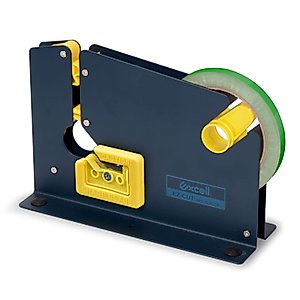 Excell EZ-Cut Tape Bag Sealer with Trimmer Blade: Fits 12 mm Tape, Ideal for Sealing Candy, Bread, and Meat. Easy to Cut and Trim Bags. Durable, Table-mountable. Includes Sealer and Tape roll.