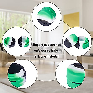 Silicone Wax Container 3ml 50 Pieces Non-Stick Silicone Jars Wax Concentrate Container with Wax Carving Tool and Silicone Mat for Home Travel Business, Random Color