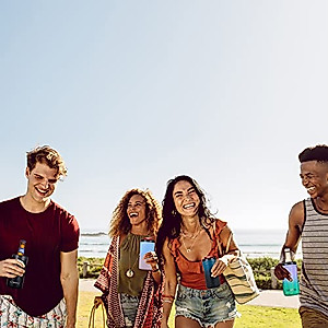 COKTIK 5 in 1 Insulated Can Cooler, Double Wall Slim Can Cooler for 12 oz Regular or Slim Cans & Beer Bottle