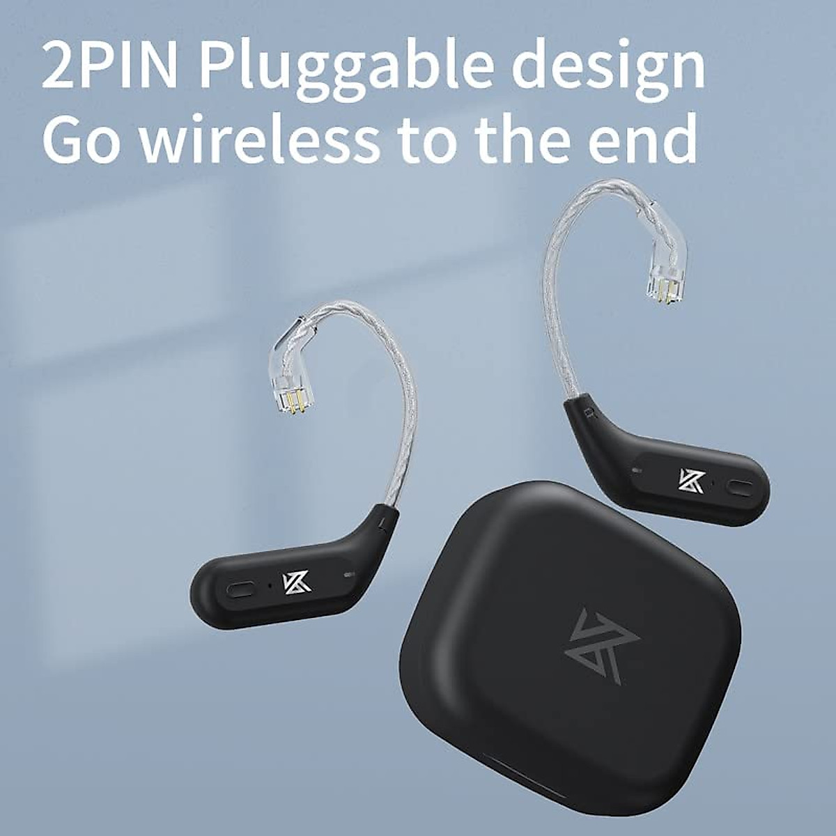 KZ AZ09 Bluetooth Wireless Cable HiFi Upgrade Ear Hook Cable Bluetooth 5.2 in Ear Monitor Replacement Cable for ZST/ZS10/ZSTX/AS06/AS10/BA10/ZSR/ES4(B pin)