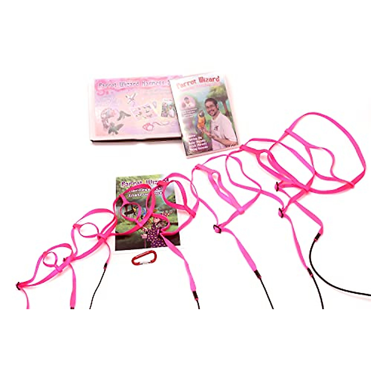 Parrot Wizard Bird Harness Set (XL, Pink)