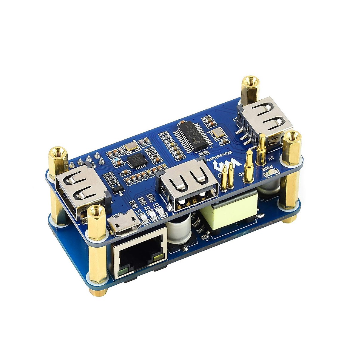 NGW-1pc PoE Ethernet/USB HUB Box for Raspberry Pi Zero Series 3X USB 2.0 Ports 802.3af-Compliant
