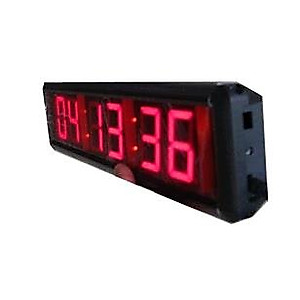 GOODRELIISH 2.3" High Character LED Wall Clock Digital Countdown and Up Timer by IR Remote Control, Red