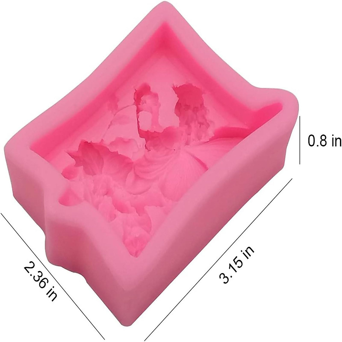 Soap Molds,Silicone Molds Angel Girl 3D Flower Fairy .Soap Molds for Soap Making Angel Soap Molds for Handmade Soap DIY Cake Baking Art Craft Decoration by Tecoail