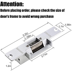 UHPPOTE 2.4GHz WiFi Electric Stike Access Control Door Lock Kit System Remote and Smartphone app Control