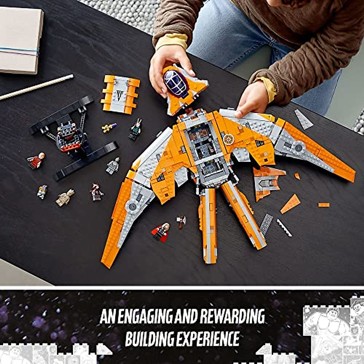 LEGO Marvel The Guardians' Ship 76193 Building Toy - Large Avengers Spaceship Model with Thor & Star-Lord Minifigures, Superhero Movie Inspired Set, Gift for Boys, Girls, Kids, and Teenagers