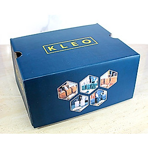 KLEO - Bathroom Accessory Set Made from Natural Stone - Bath Accessories Set Includes Soap Dispenser, Toothbrush Holder, Soap Dish (Grey - Set of 3)