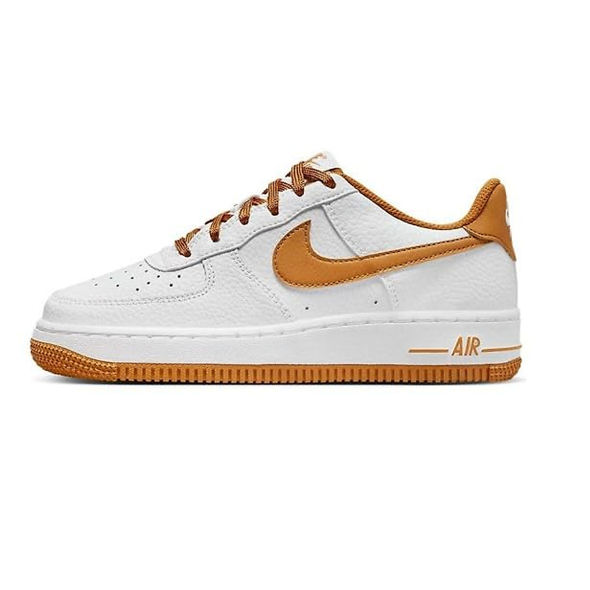 Nike Air Force 1 GS White/Desert Ochre Size 5 5 Big Kid