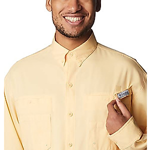 Columbia Men's Standard Tamiami II Long Sleeve Shirt, Cocoa Butter, Medium