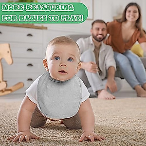 24 Pcs Baby Bibs Bulk Terry Cotton Teething Bibs Baby Shower Gifts Newborn Infant Bibs Washable Absorbent Baby Drooling Bibs with Adjustable Hook and Loop Closure for Boys Girls, 12 Colors