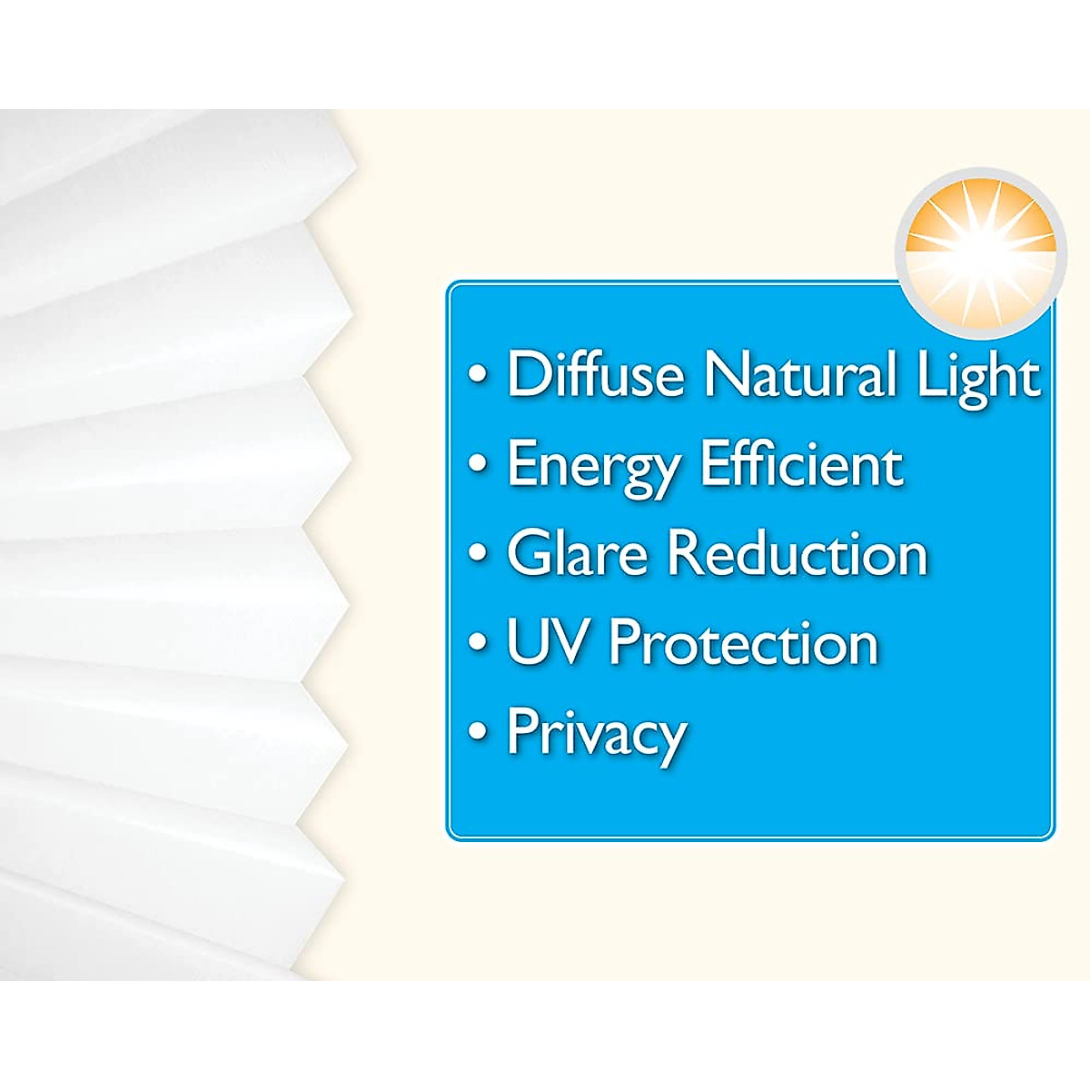 Redi Shade No Tools Original Light Filtering Pleated Paper Shade White, 36 in x 72 in, 6 Pack