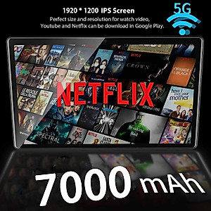 AOYODKG Tablet 2 in 1, 10.1 inch Android 11 Tablet with Keyboard, Case Mouse, 4GB RAM+64GB ROM(256GB Expand), Quad-Core Processor, 1280x800 IPS HD Display, Games, Wi-Fi, Bluetooth, AYO-A10 (Gold)