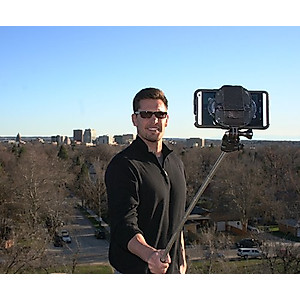 Universal Action Mount® for Your Smartphone, Operable with Popular Sport Camera Mounts. This Patented Aftermarket Mount Allows You to Use Your Smartphone for Action Video Recording. Super Strong Hold!