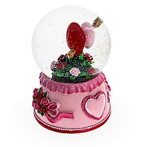 Two Hearts in Love Valentine's Day Musical Water Snow Globe