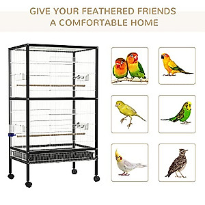 PawHut 54” Rolling Flight Cage Extra Large Bird House