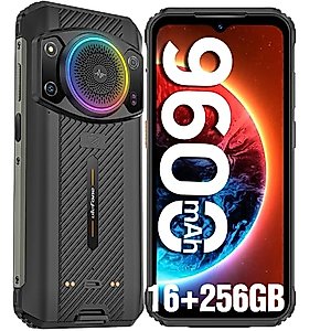 Ulefone Rugged Unlocked Phones 2023, Armor 21 122db Louder Speaker, 16+256GB, 9600mAh, 64MP+24MP Cameras, Android 13, IR Blaster, uSmart/Dock Charge Supported Rugged Smartphones T-Mobile, Black