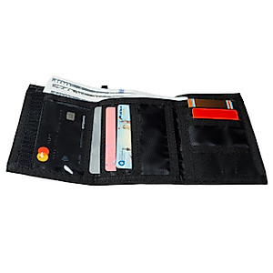 Chameleon Trifold Mens Wallet-Military Tactical Men Wallets- ID Card Holder - Canvas Thin Front Pocket Travel Wallet-Coin Zipper Pocket