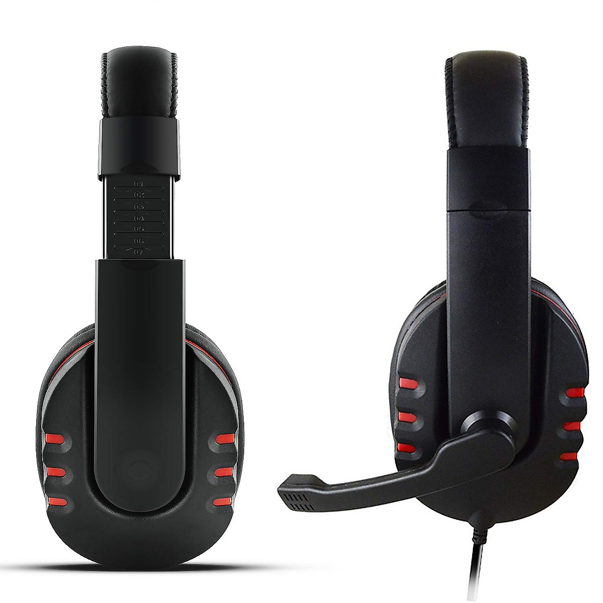 SourceTon 3.5mm Noise Isolating Over Ear Headphone with Mic and Volume Control Compatible with Laptop, PC, Xbox One Controller, Bonus with Extra 3.5mm Adapter