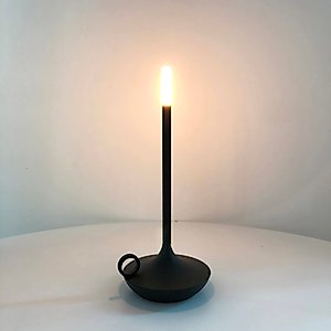 CYGEVUGL Metal Cordless Table Lamp, Touch Bedside Lamp 3 Level Brightness 2500mAh Battery Powered Light, Portable LED Lamp for Home/Bar/Coffee/Restaurant/Patio/Patio，Black