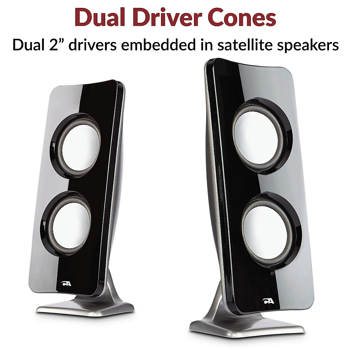 Cyber Acoustics CA-3610 2.1 Multimedia Speaker System with Subwoofer, Perfect Computer Speakers for PC or Mac, Great for Music, Movies, and Gaming