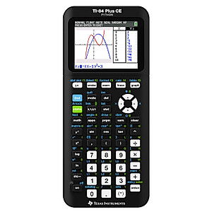 Texas Instruments TI-84 Plus CE Color Graphing Calculator, Black 7.5 Inch