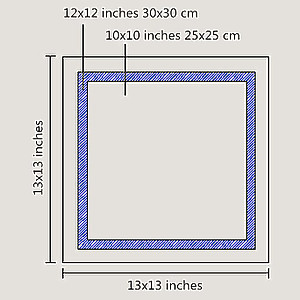NIHO-JIUMA Picture frame for 30x30 diamond paintings,Diamond art kit frames, natural solid wood frame plexiglas (2 Packs)
