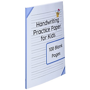 Handwriting Practice Paper for Kids: 100 Blank Pages of Kindergarten Writing Paper with Wide Lines