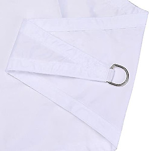 MeGaLuv Sun Shade Sail Outdoor Waterproof Right Triangle 5X5X7ft Canopy Sail Shade UV Protection for Garden Patio Block with Rope Shade Sail Kit White