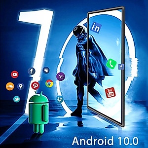 AOYODKG 2023 Upgraded Tablet 10", Android 10 Tablet with Keyboard 128G ROM Storage,4G Cellular Tablet with Sim Card Slot,Octa-Core 1.8Ghz Tablet 10.1 inch,13MP Dual Cameras,GPS Bluetooth WiFi Tablet