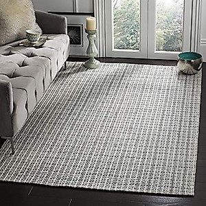 SAFAVIEH South Hampton Collection 8' x 11' Beige SHA241A Handmade Flatweave Grid Area Rug