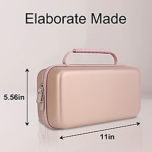Elonbo Carrying Case for Logitech G Cloud Gaming Handheld, Logitech Portable Gaming Console Holder with Xbox Cloud Gaming, NVIDIA GeForce NOW, Google Play, Mesh Pocket Fits Power USB Cable,Rose Gold