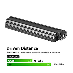 Yose Power Electric Bike Battery 48V 14Ah for Soltera Pace 500.2/500.3/500.3 Step-Through E-Bikes Ebike Battery for 250W 300W 500W 700W Motor (Without Charger)