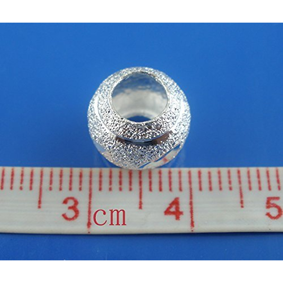 Ten (10) Star Glitter Spacer Beads for Snake Chain Charm Bracelets