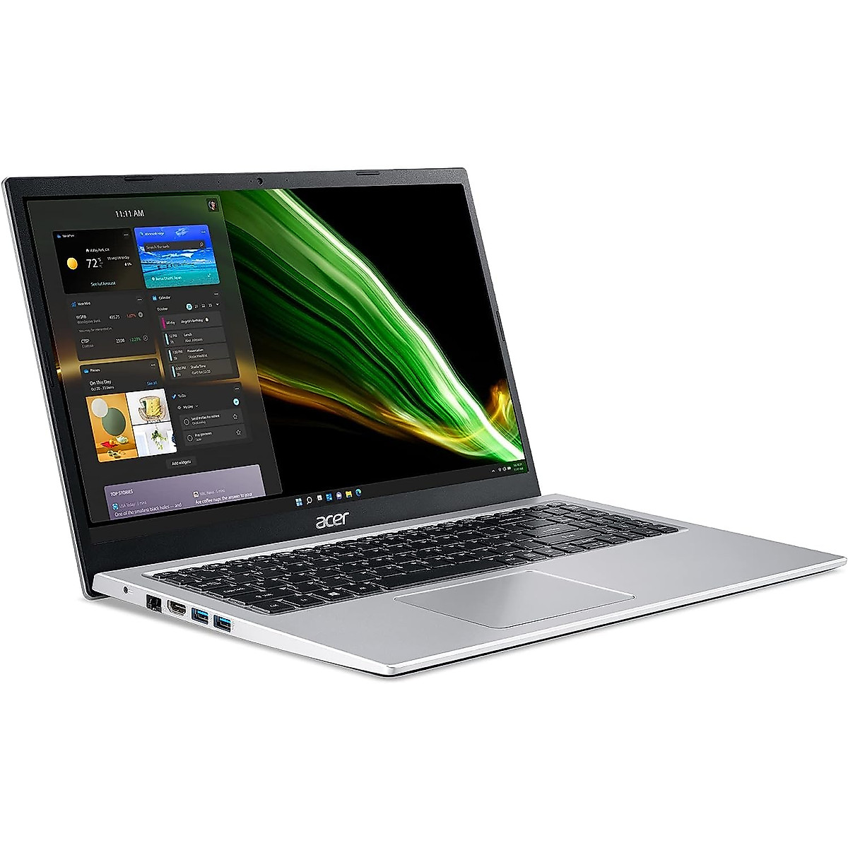 Acer Aspire Slim Laptop for Business Student, 15.6'' FHD Display, Intel Celeron N Series Processor, 12GB RAM 256GB SSD, WiFi, Webcam, RJ-45, USB Type-A&C, Windows 11, 1-Year Microsoft 365 +Mousepad