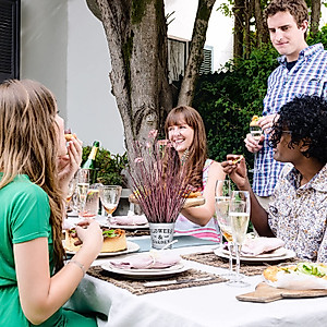 luxsego Artificial Flowers Plants with Pot - 18.9 Inch Fake Gardenia & Chrysanthemum Flowers Realistic Plants Decor, Faux Plastic Flowers for Home, Office, Garden, Farmhouse, Window Decor(Purple)