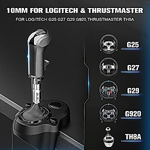 USB American Truck Simulator Shifter, Gearshift Knob Fit for ATS & ETS2 Games, PC Sim Racing Shifter Compatible with Logitech G27 G29 G920 Thrustmaster TH8A Fanatec SQ
