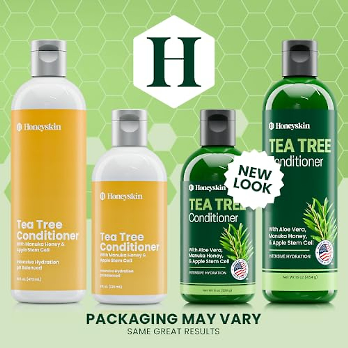 Tea Tree Conditioner - Dry Hair Treatment with Manuka Honey - Scalp and Hair Moisturizer for All - Sulfate Free (16oz)