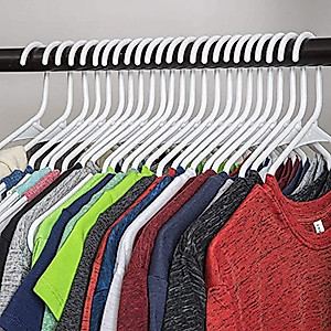 1InTheHome Standard Plastic Hangers, Hanger (30 Pack) Notched