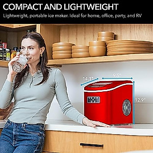Whynter IMC-270MR Compact Portable 27 lb capacity-Red Ice Makers, One Size