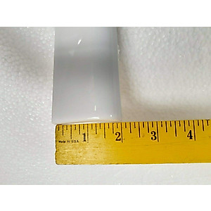 Bright White Arctic 2x6 in Ceramic Tile Mud Cap Bullnose Trim Edge 2 x 6 inch Mudcap Daltile Color 0190 Box 5 Piece