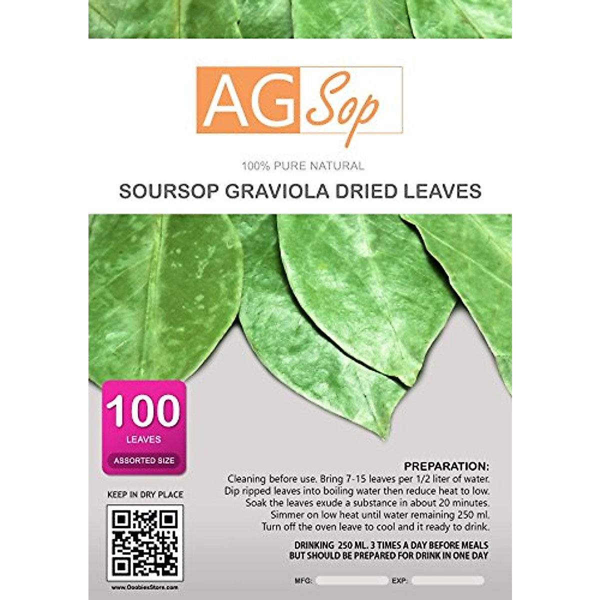Ag Sop Soursop Graviola 100 Leaves