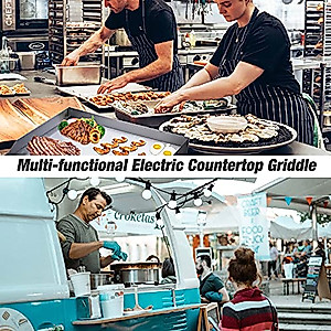 Yescom 2500W 24" Electric Countertop Griddle Flat Top Commercial Restaurant BBQ Grill