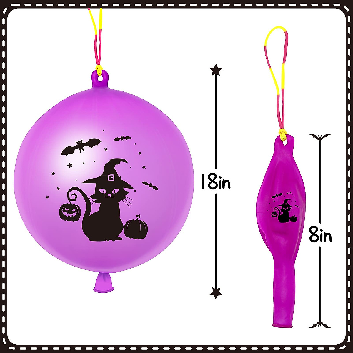 36 Pcs Halloween Punch Balloons for Kids Halloween Balloons Decorations, Halloween Punching Balloons for Halloween Prize Punch Game Rewards School Classroom Game